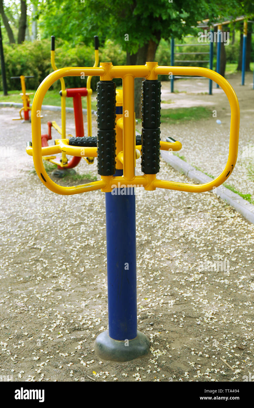 Colorful sports ground in public park Stock Photo - Alamy