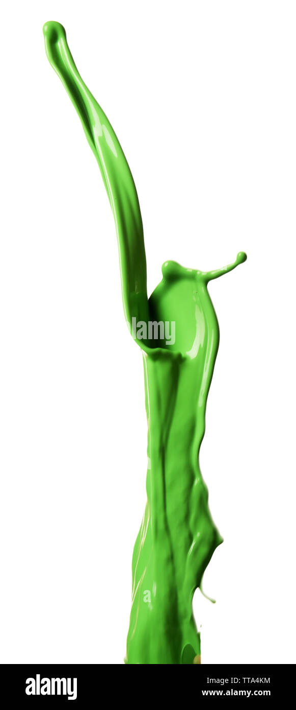 Paint splashing isolated on white Stock Photo - Alamy
