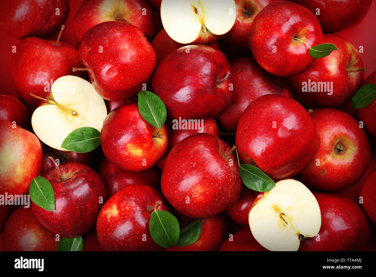 Red apples background Stock Photo - Alamy