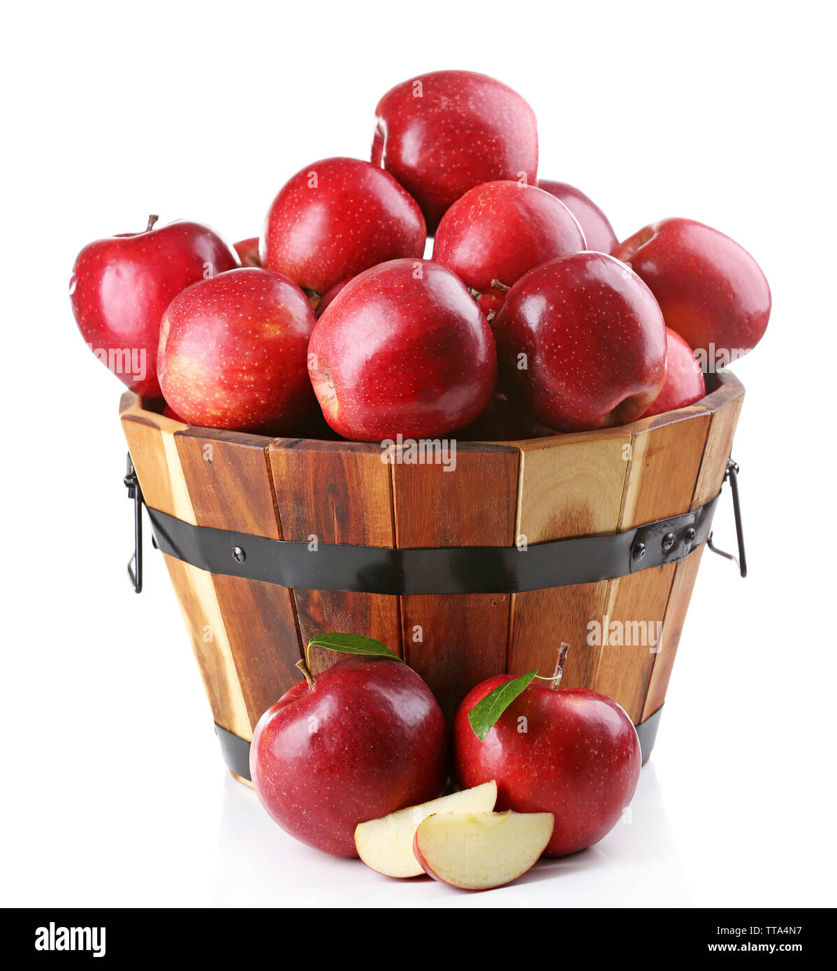Red apples isolate on white Stock Photo - Alamy