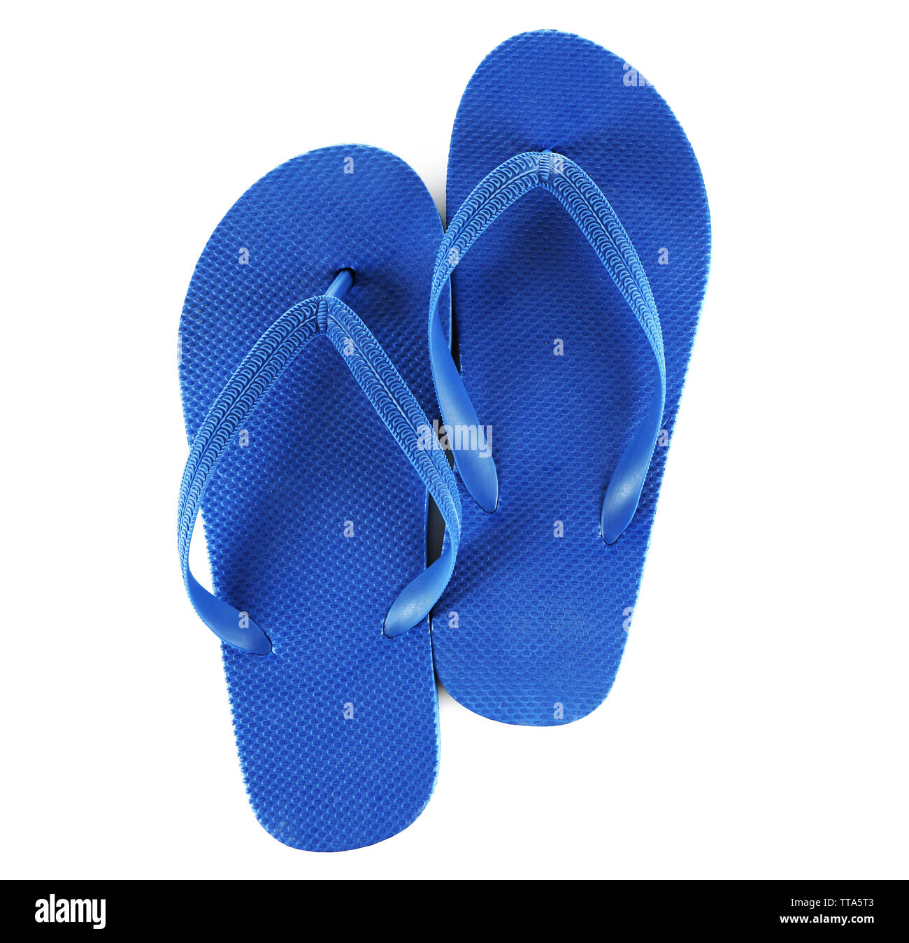 Blue beach shoes isolated on white Stock Photo - Alamy