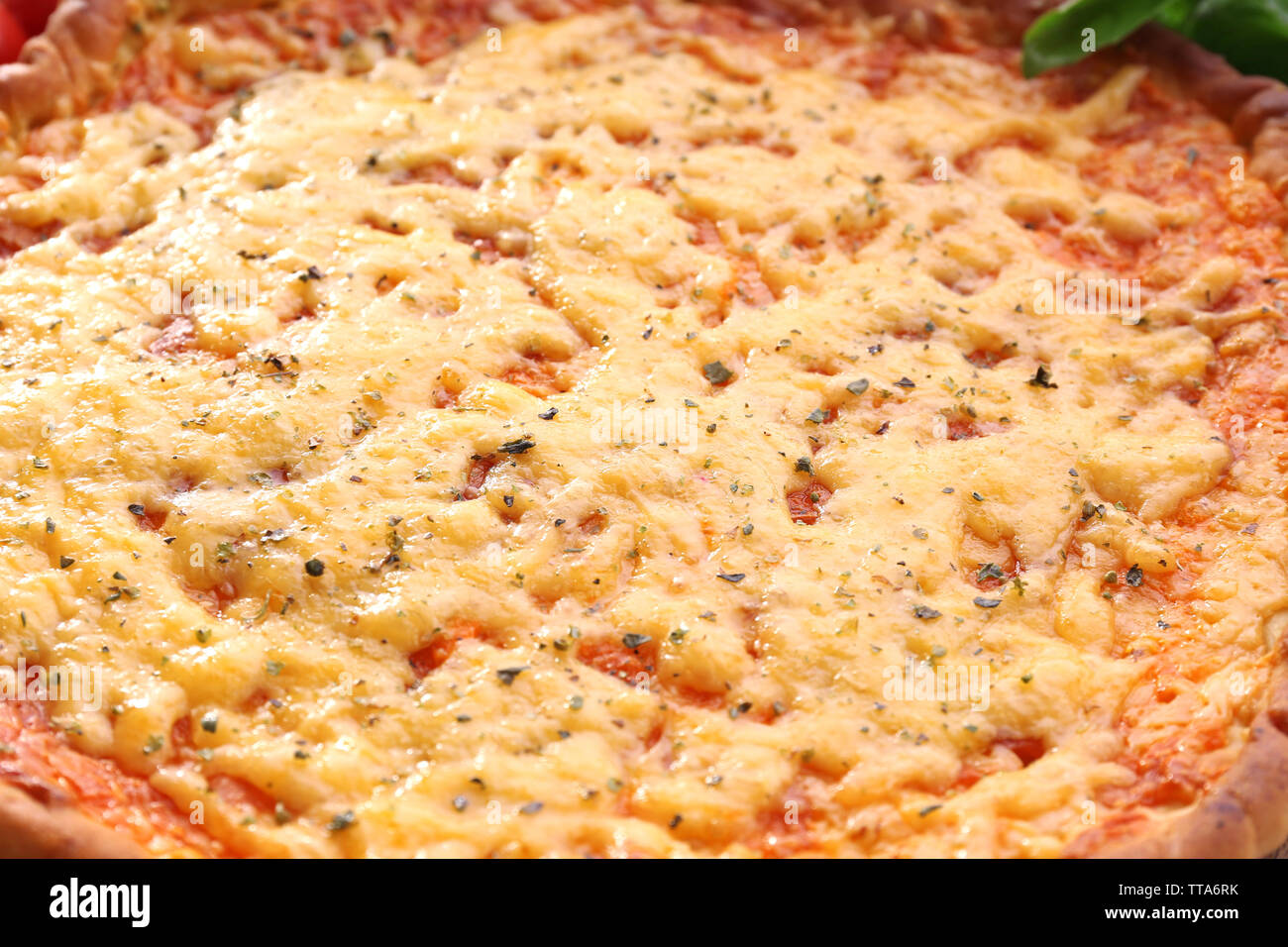 Cheese pizza close up Stock Photo - Alamy