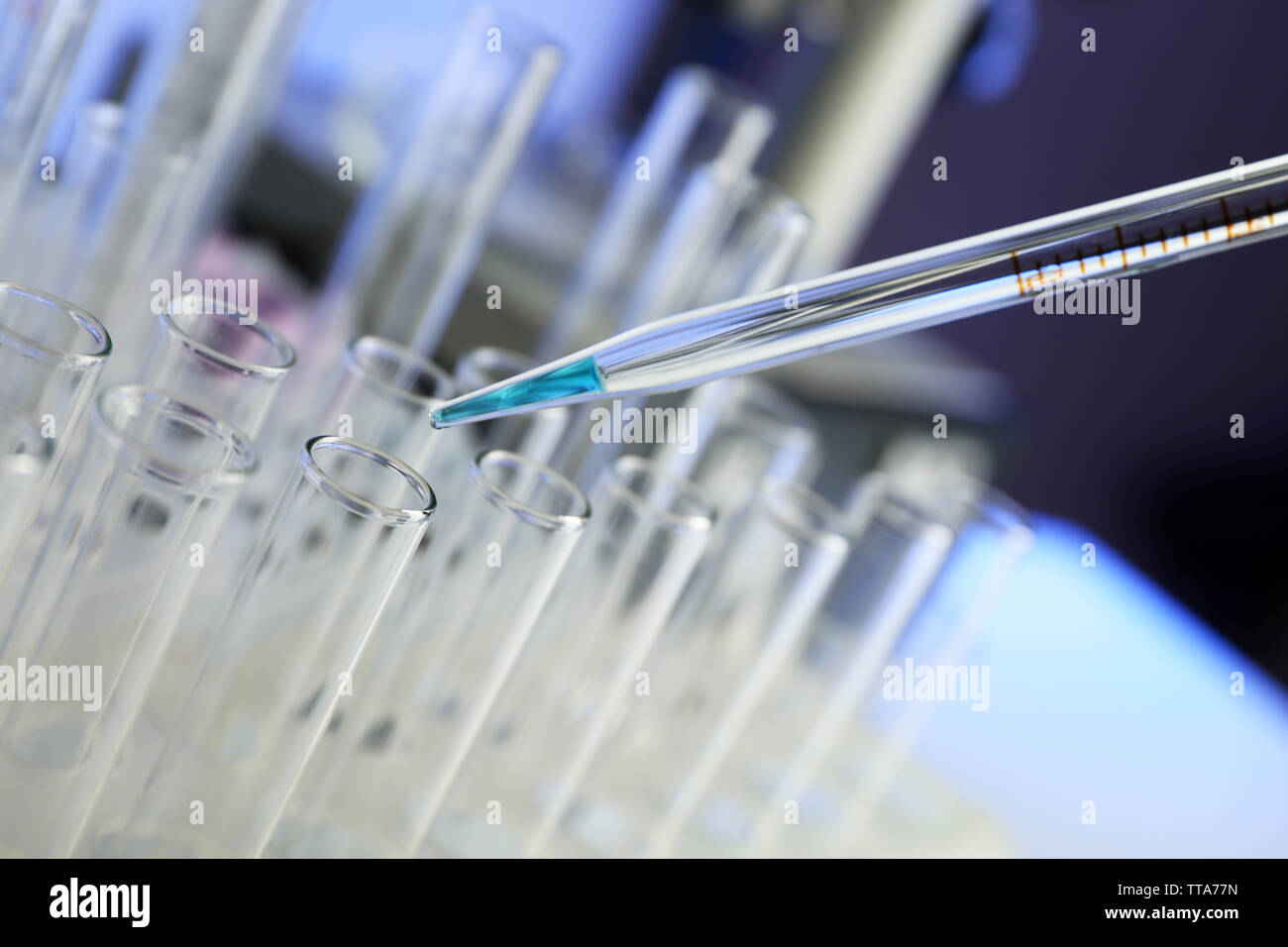 Test tubes in laboratory close up Stock Photo - Alamy