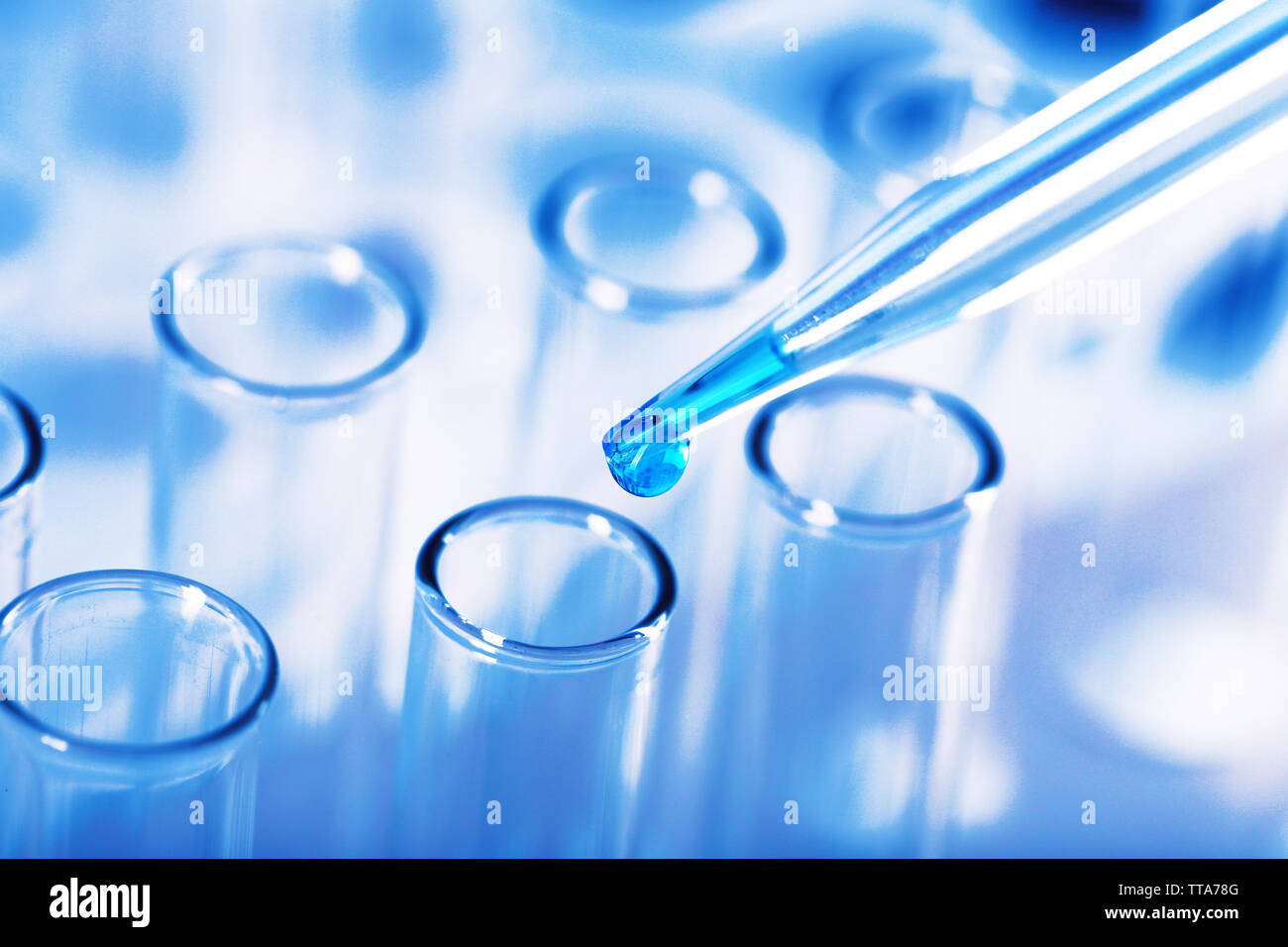 Test tubes in laboratory close up Stock Photo - Alamy