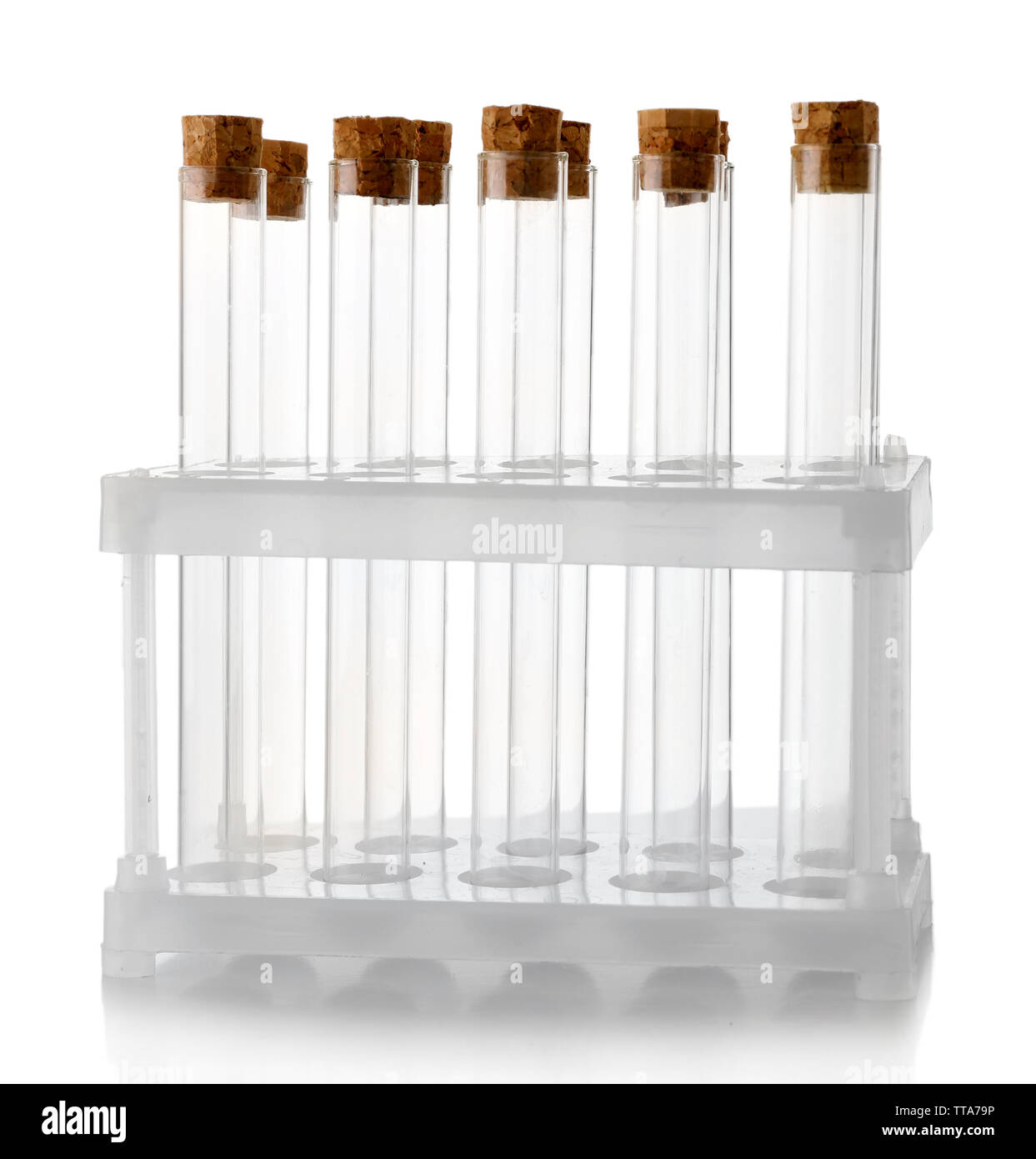Empty laboratory test tubes isolated on white Stock Photo - Alamy