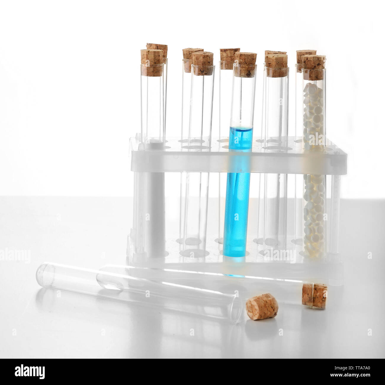 Empty laboratory test tubes isolated on white Stock Photo - Alamy