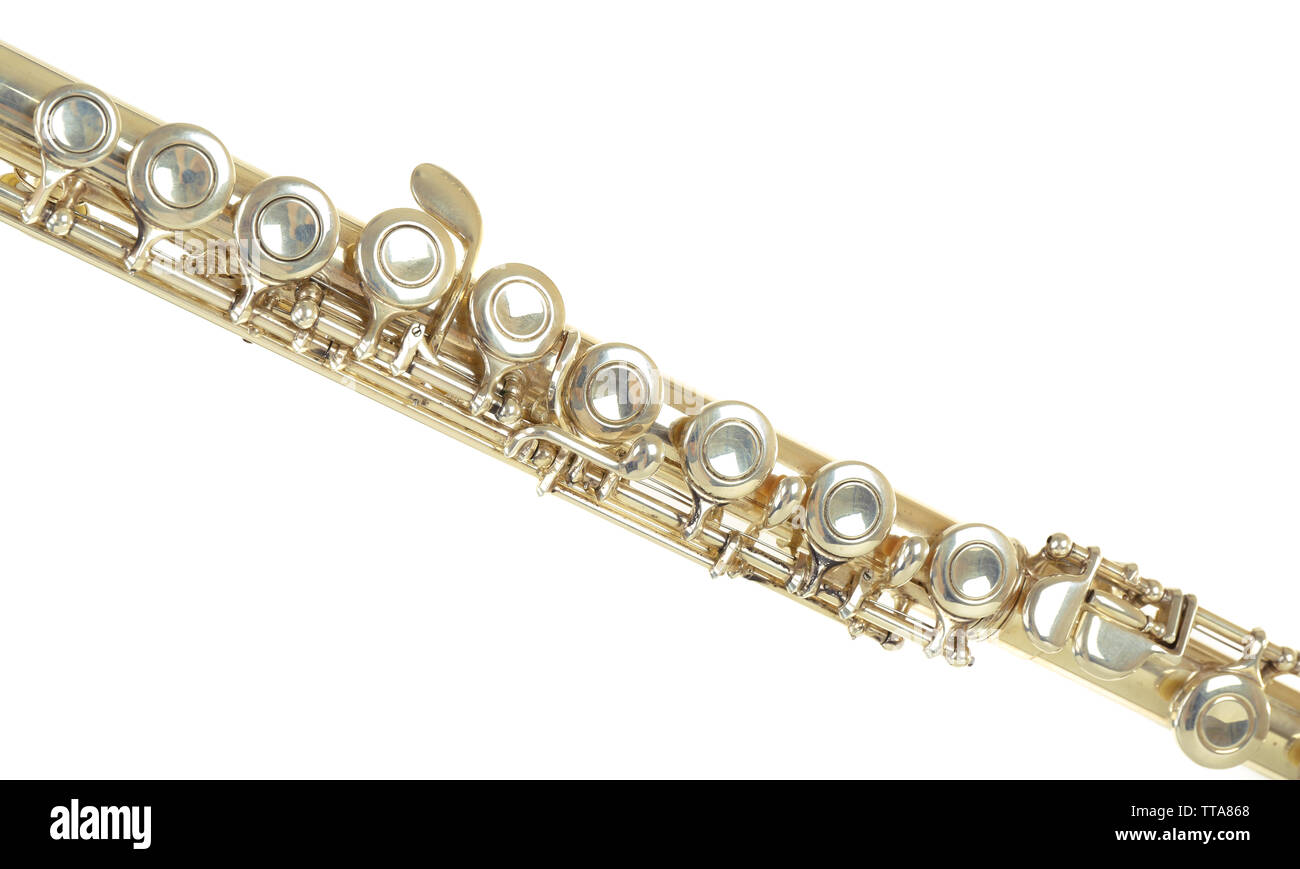 Flute isolated on white Stock Photo - Alamy