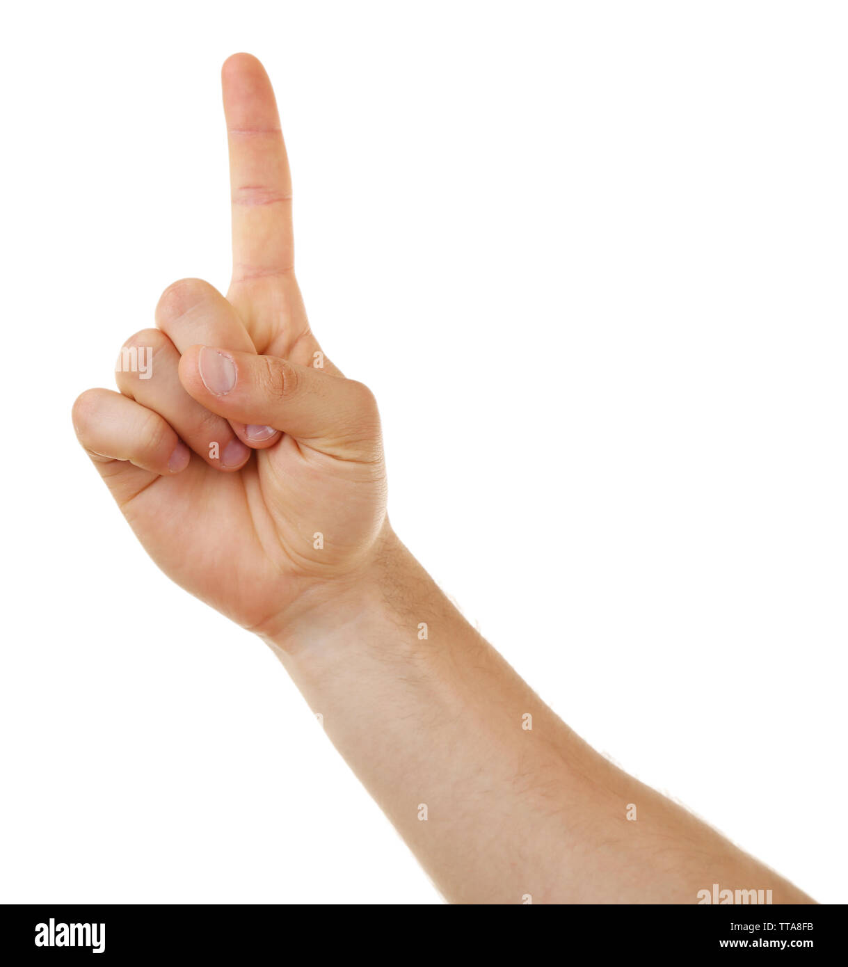 Male pointing finger object Cut Out Stock Images & Pictures - Alamy