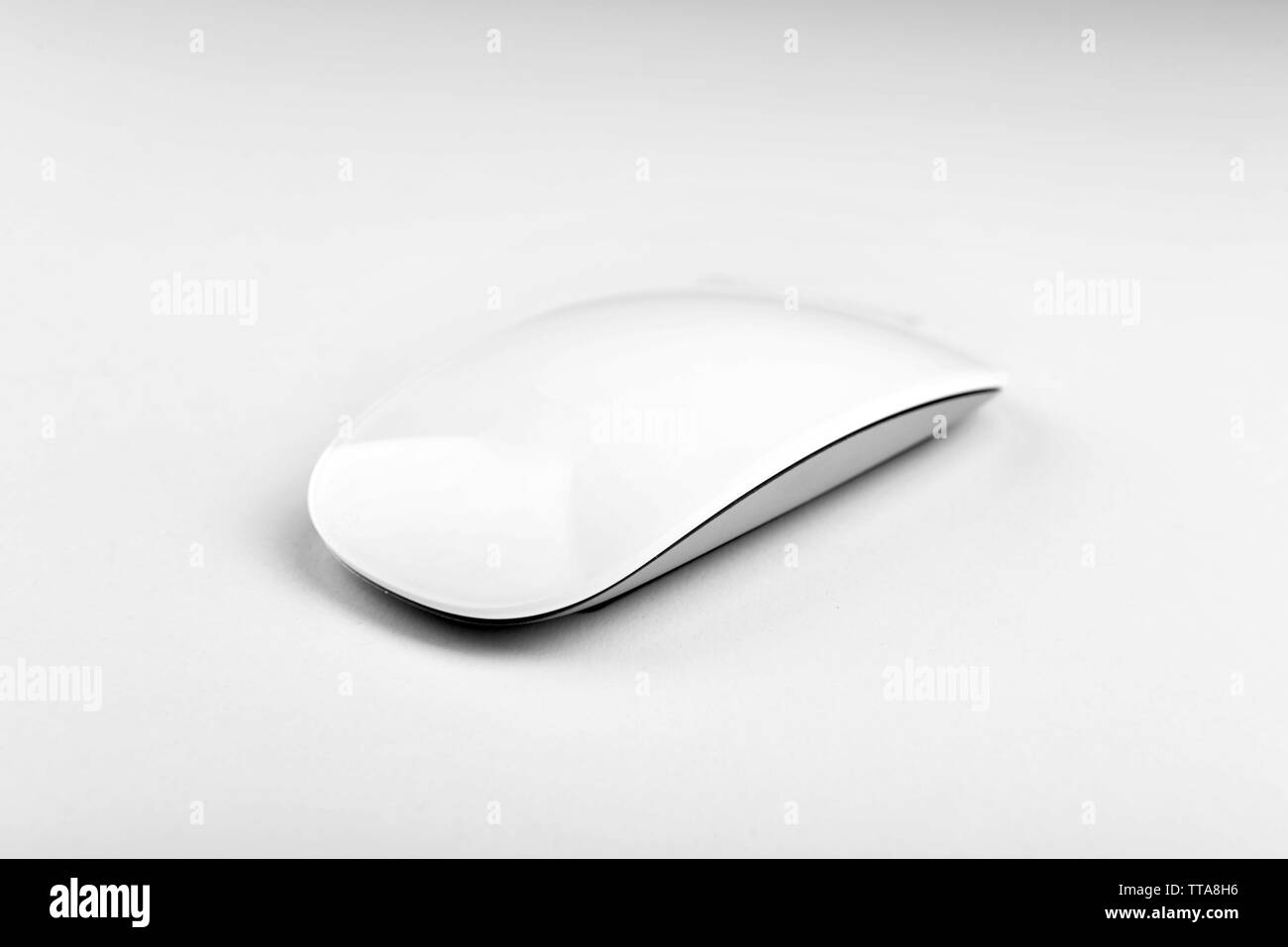 New modern wireless computer mouse isolated on white Stock Photo - Alamy