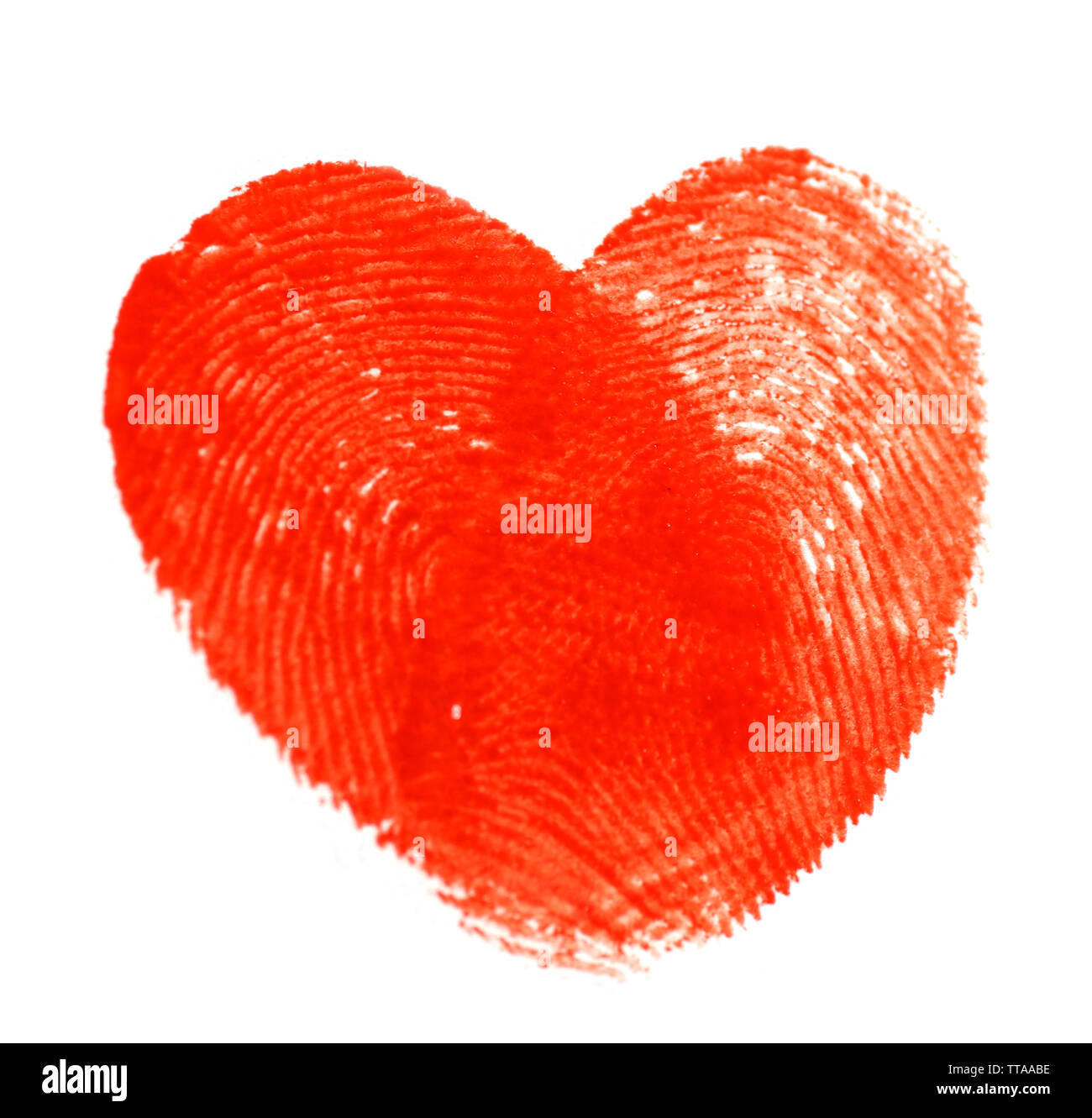 Heart of fingerprints on white paper background Stock Photo - Alamy