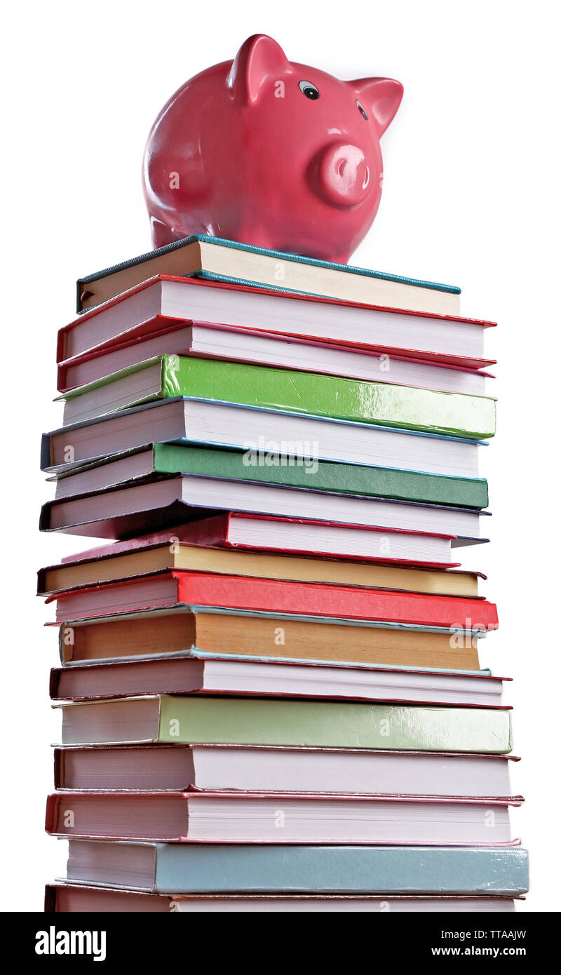 Concept accumulation of knowledge on grey background Stock Photo - Alamy