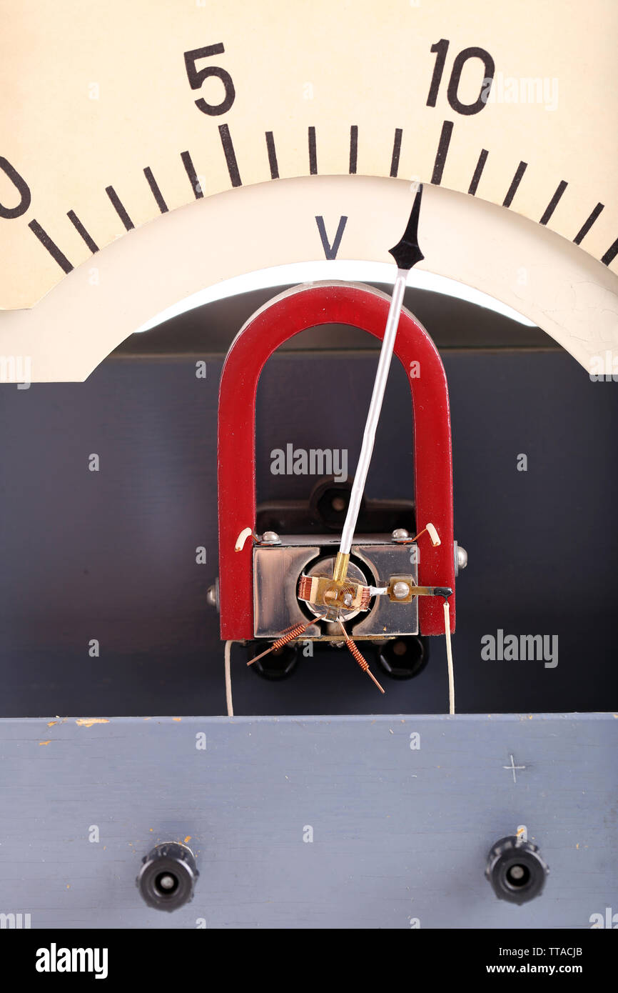 Vintage voltmeters close up Stock Photo - Alamy