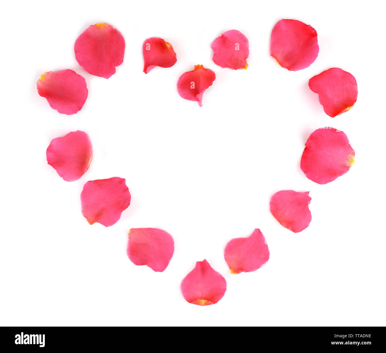Heart shaped rose petals Cut Out Stock Images & Pictures - Alamy