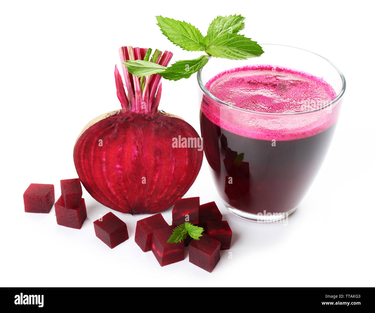 Fresh beet juice isolated on white Stock Photo - Alamy