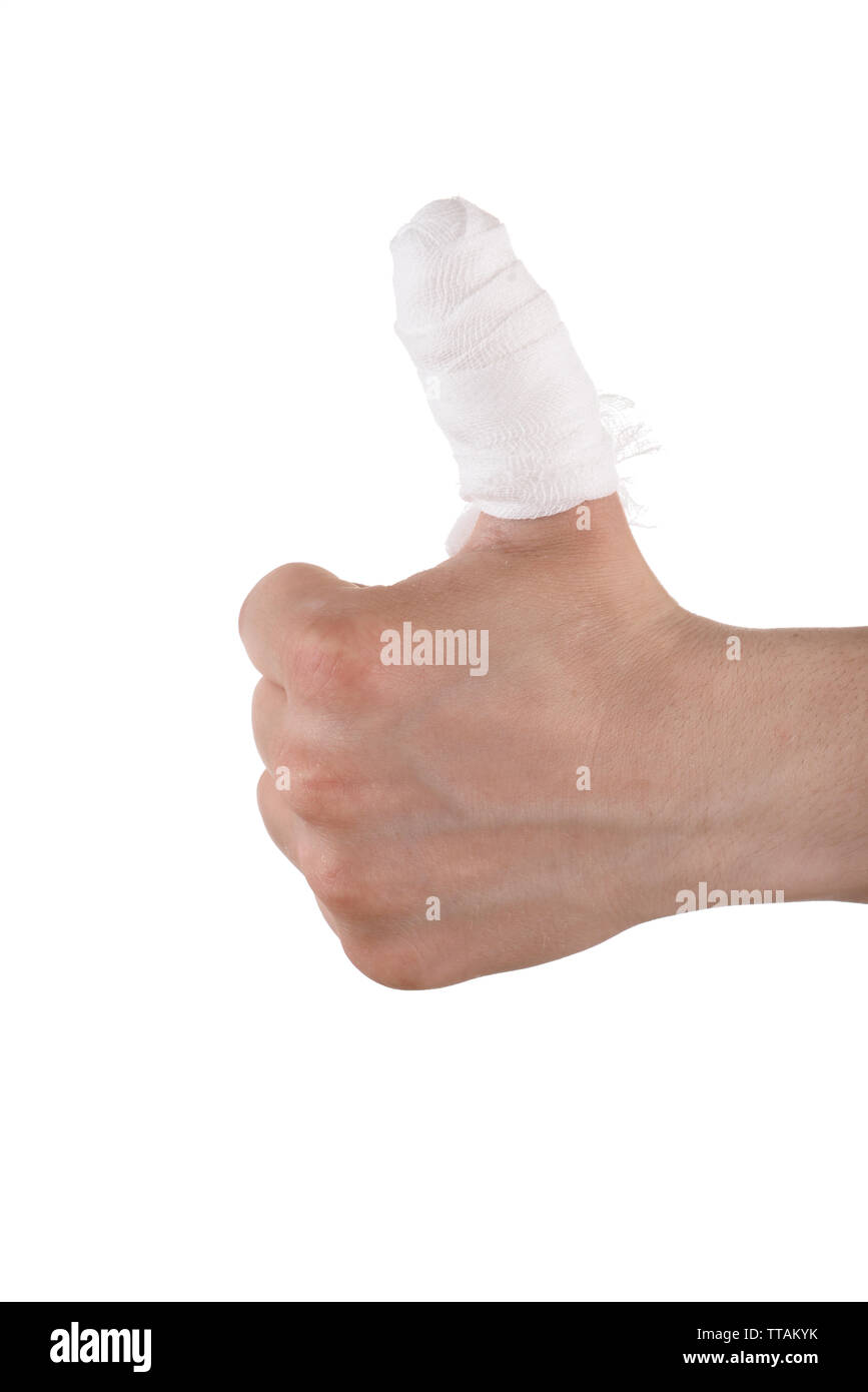 Bandaged Thumb Stock Photos & Bandaged Thumb Stock Images - Alamy