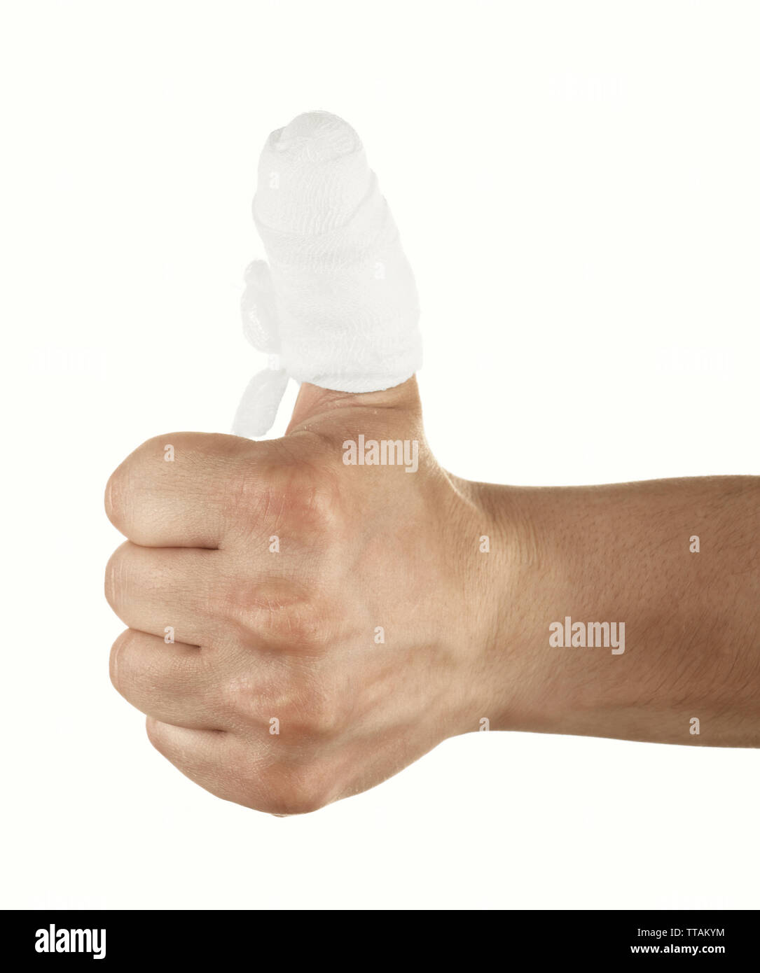 Bandaged finger Cut Out Stock Images & Pictures - Alamy