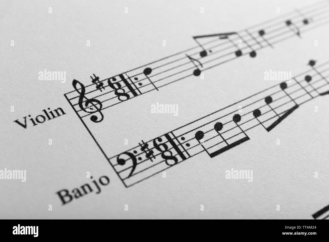 Music sheet background Stock Photo - Alamy