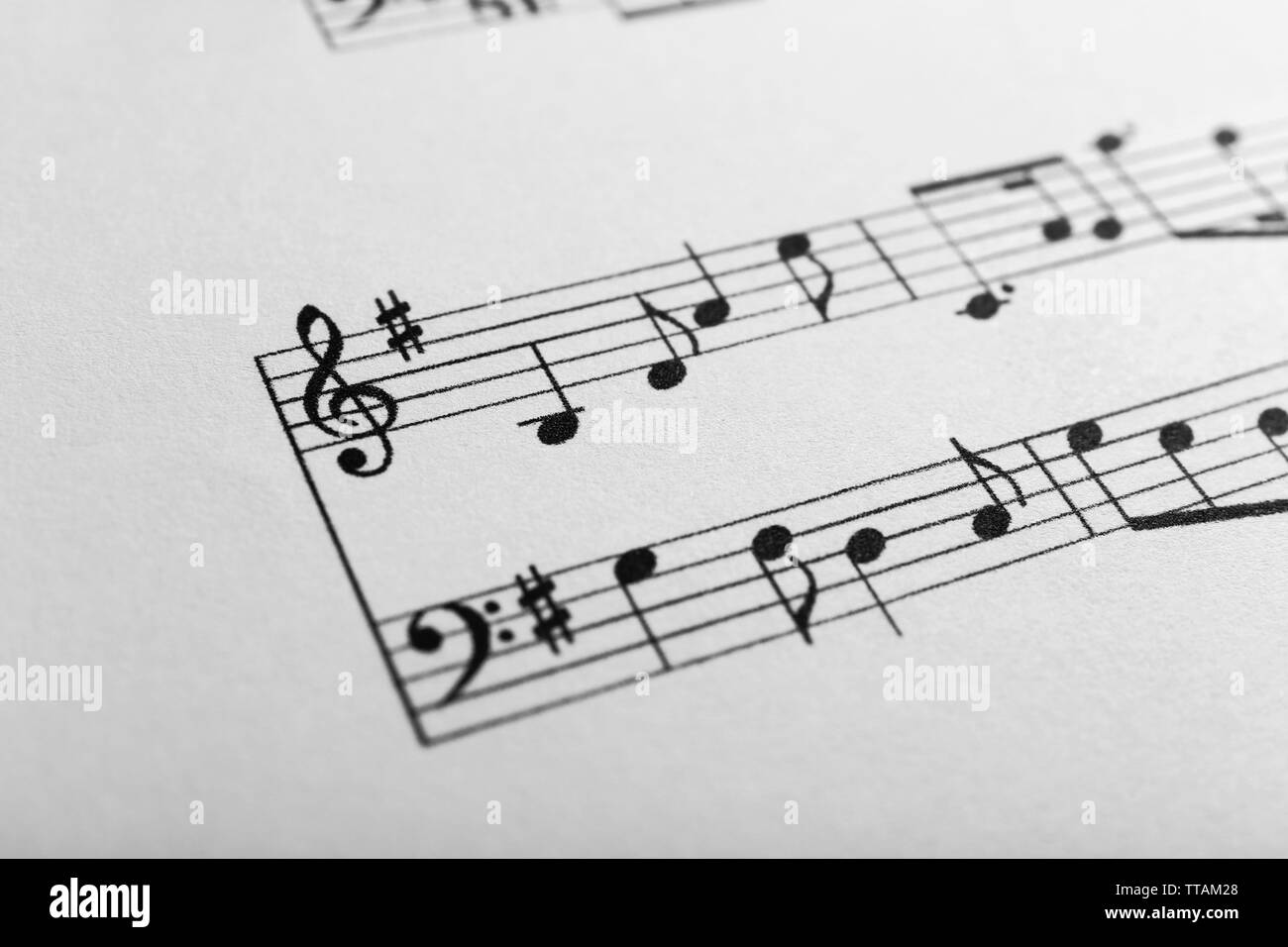 Music sheet background Stock Photo - Alamy
