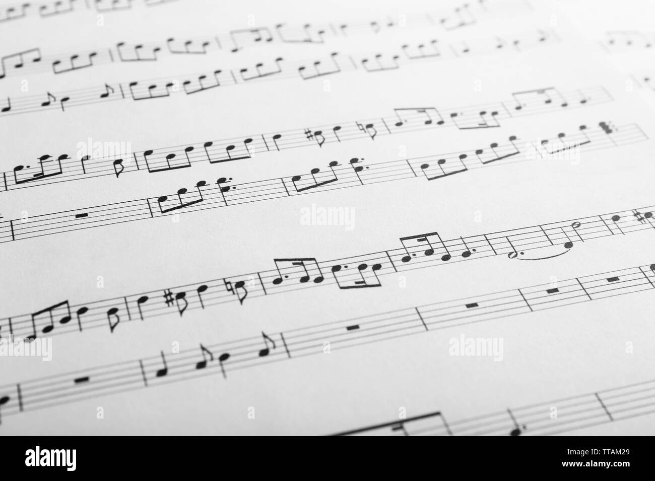 Music sheet background Stock Photo - Alamy