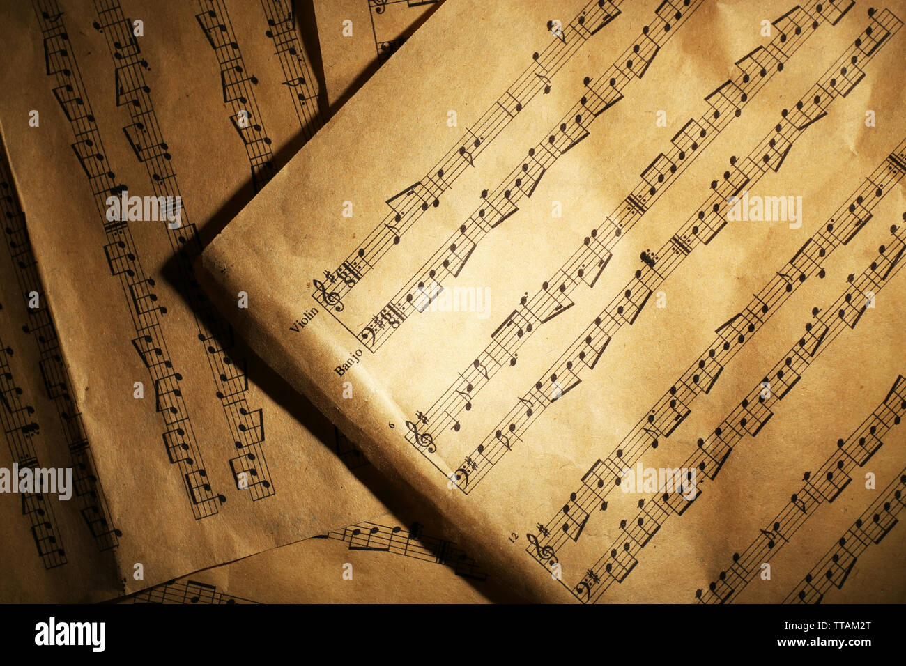 Music sheets background Stock Photo - Alamy