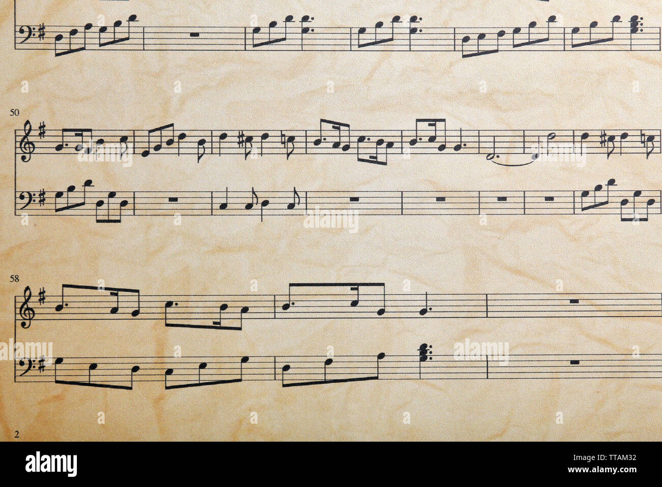 Music sheet background Stock Photo - Alamy