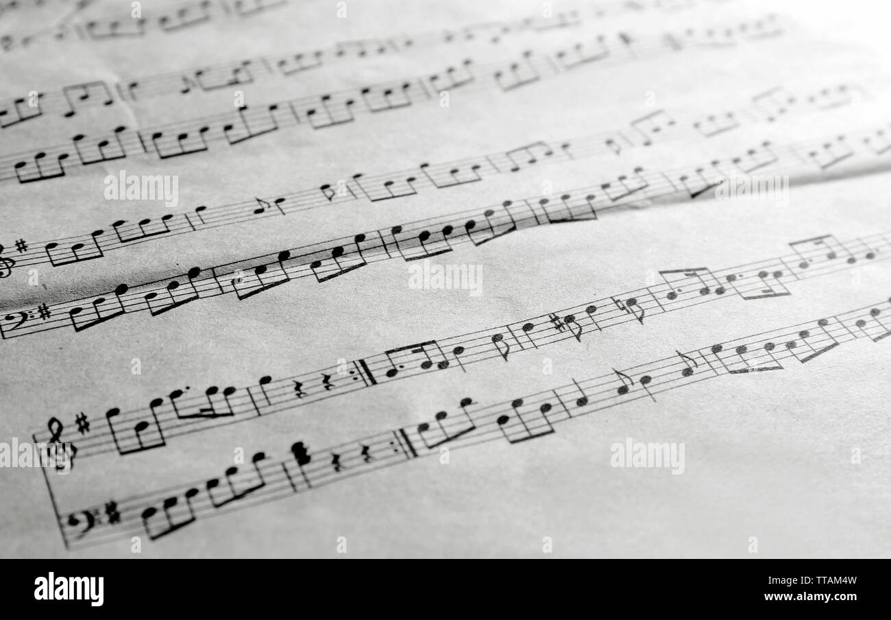 Music sheet background Stock Photo - Alamy