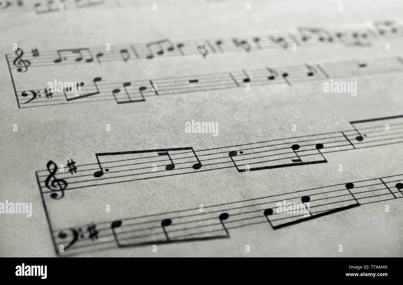 Music sheet background Stock Photo - Alamy