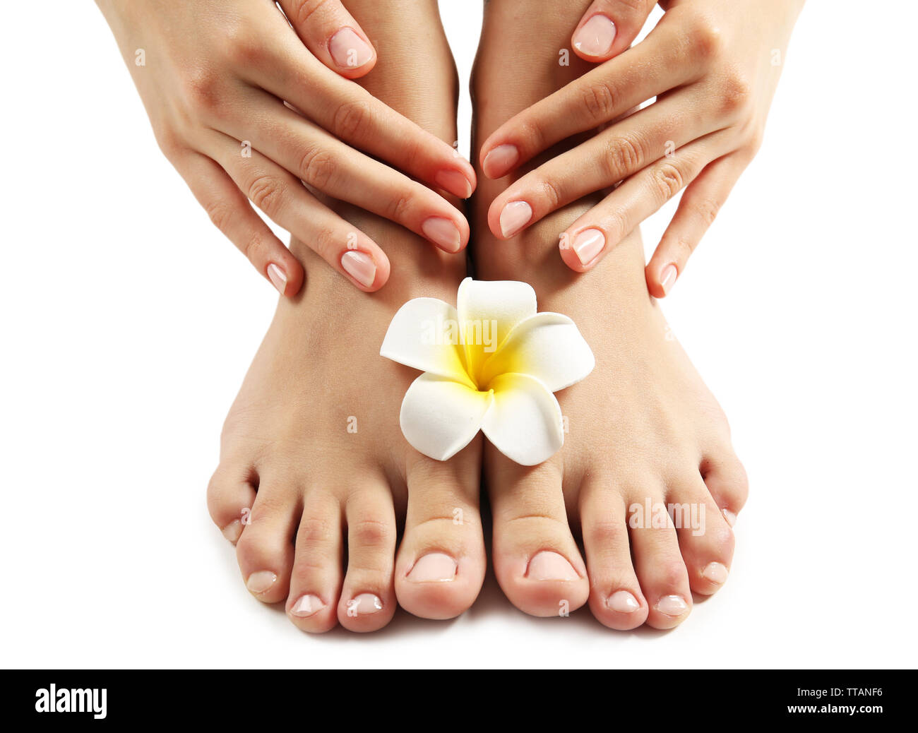Woman feet pedicure Cut Out Stock Images & Pictures - Alamy