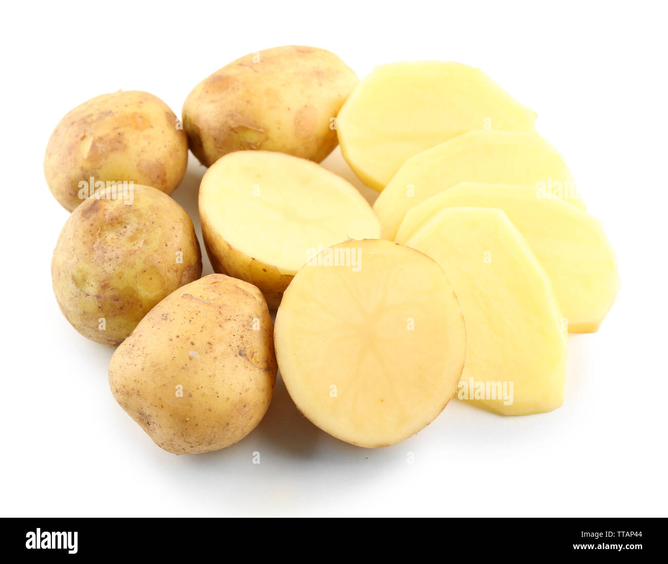 Group whole potatoes slices hi-res stock photography and images - Alamy