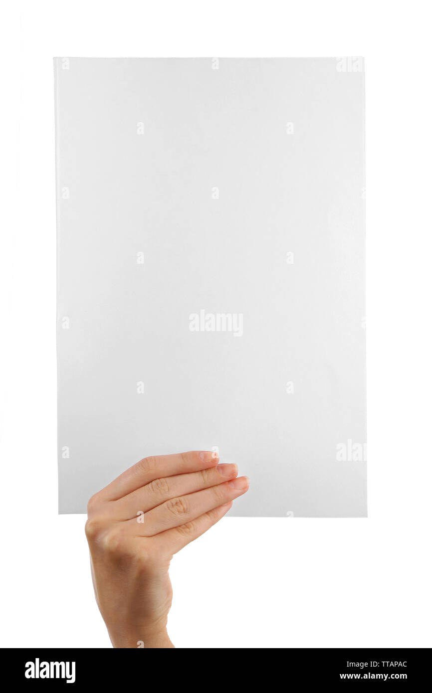 Female Hand Holding Paper