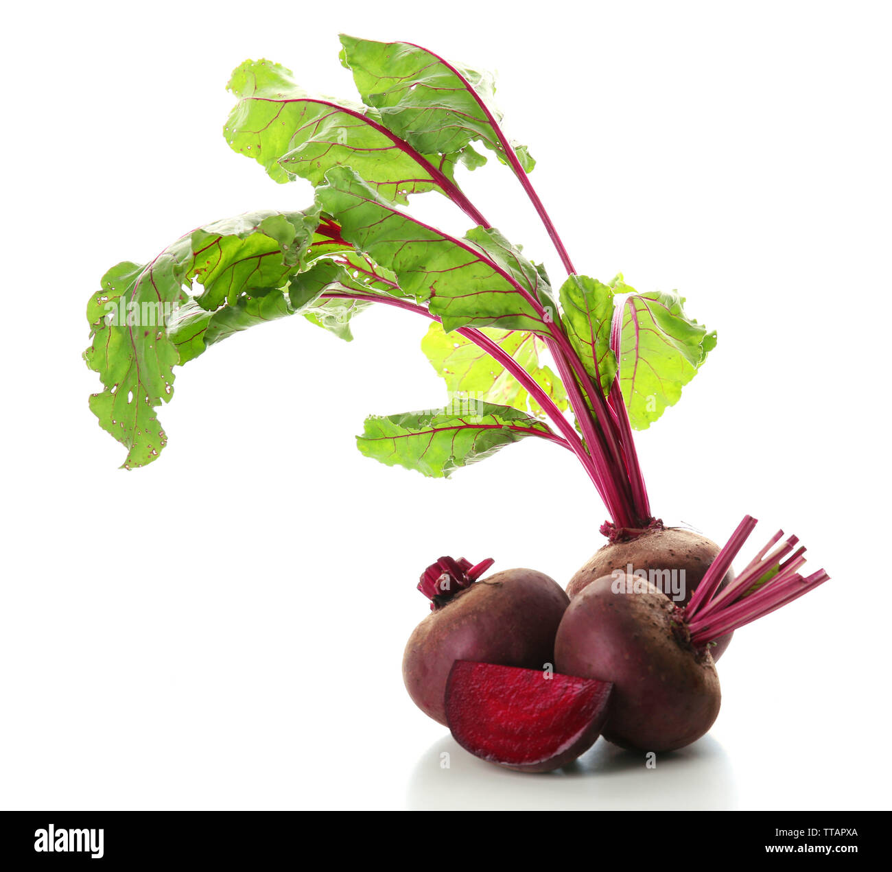 Young beets with leaves isolated on white Stock Photo - Alamy