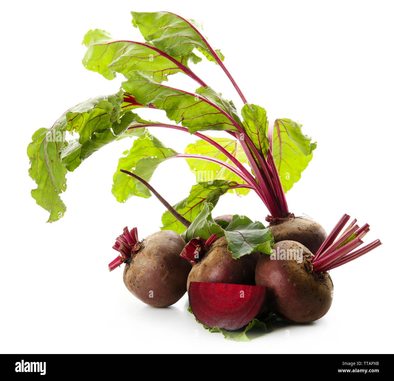 Young beets with leaves isolated on white Stock Photo - Alamy