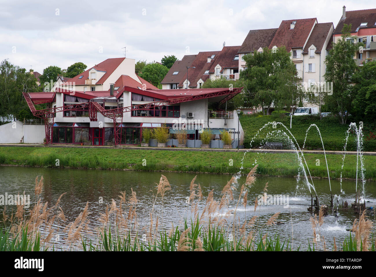 Architecture of a building in the city of Massy in France Stock Photo ...