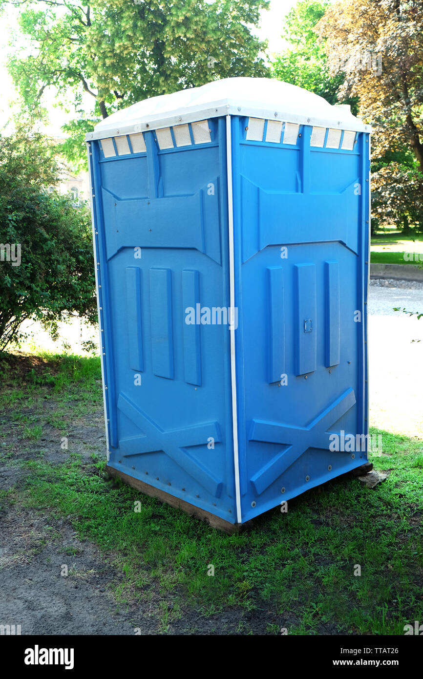 Public toilet in park Stock Photo - Alamy