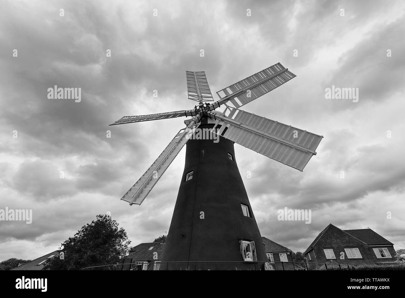 Holgate Windmill under a moody sky Stock Photo - Alamy