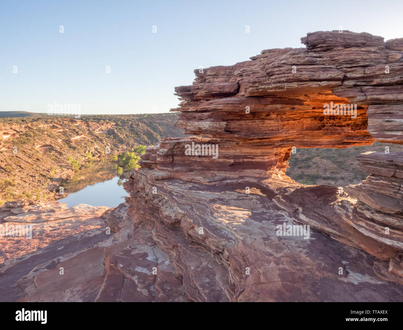 Nature's window at Kalbarri National Park, Western Australia Stock ...