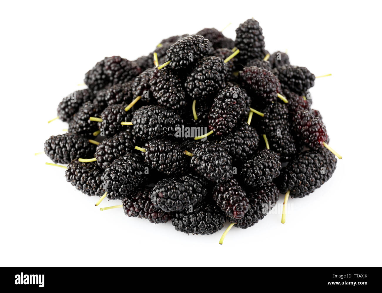 Fresh mulberry isolated on white Stock Photo - Alamy