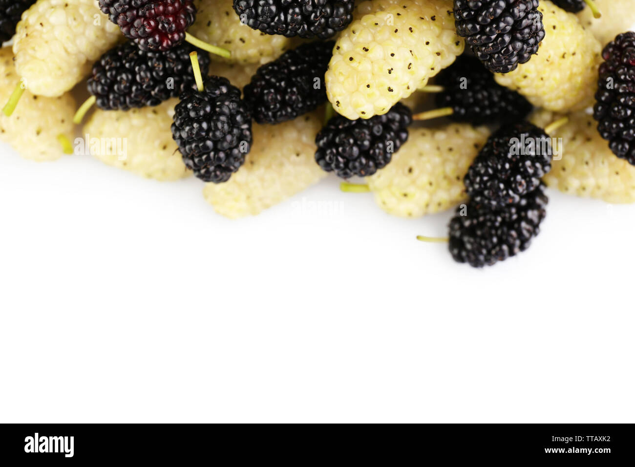 Fresh mulberry isolated on white Stock Photo - Alamy