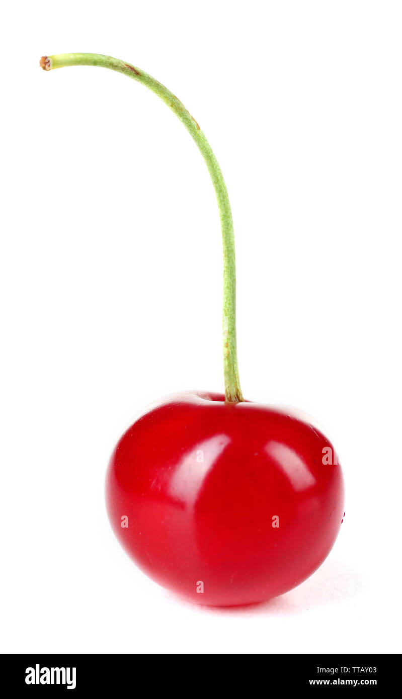 Fresh cherry isolated on white Stock Photo - Alamy
