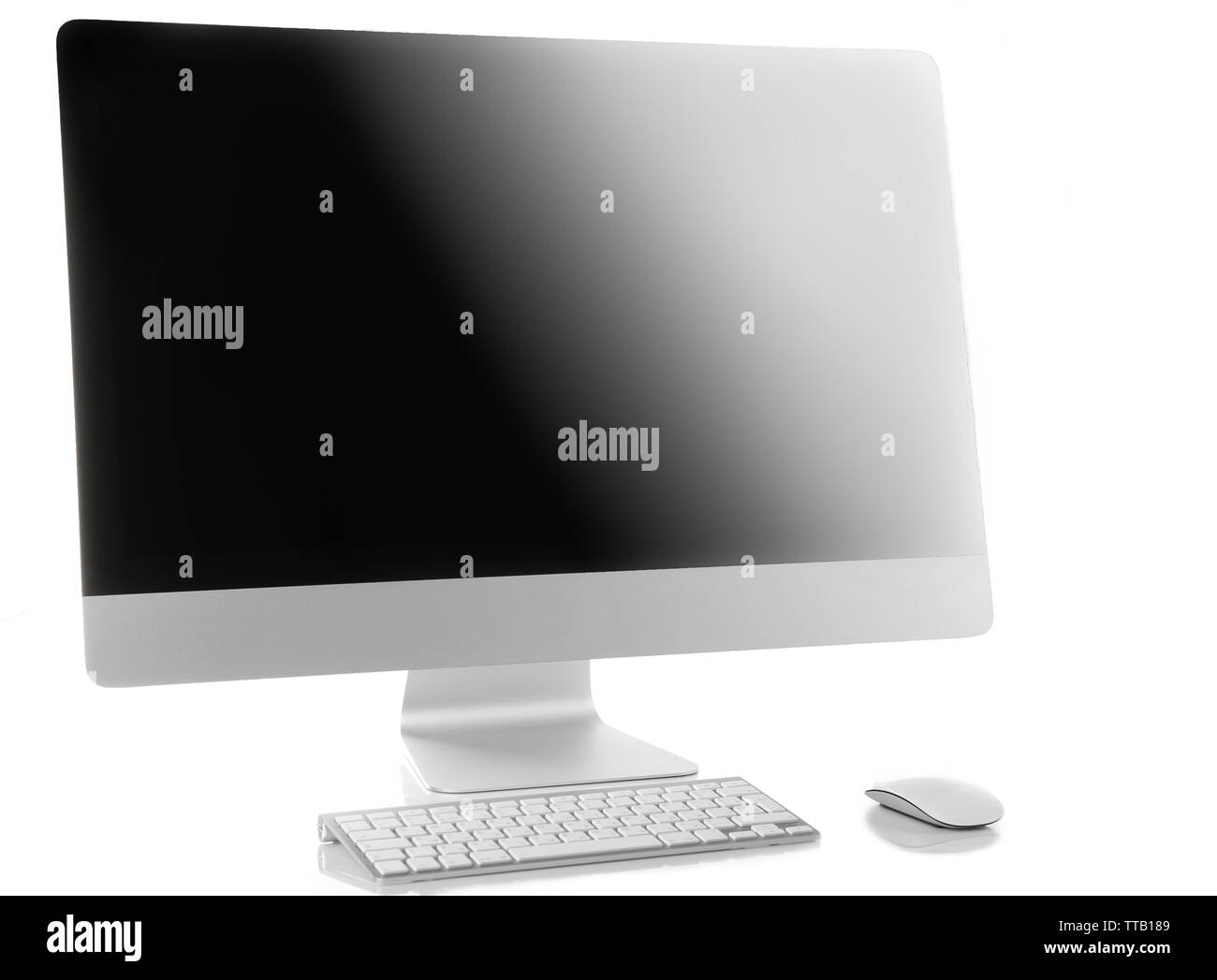 Modern computer isolated on white Stock Photo - Alamy