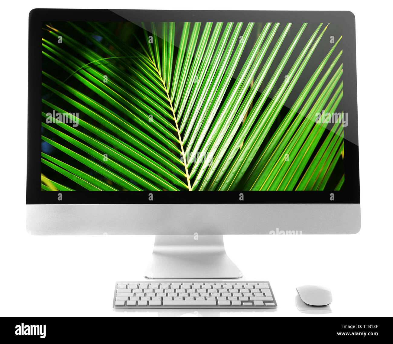 Modern computer isolated on white Stock Photo - Alamy
