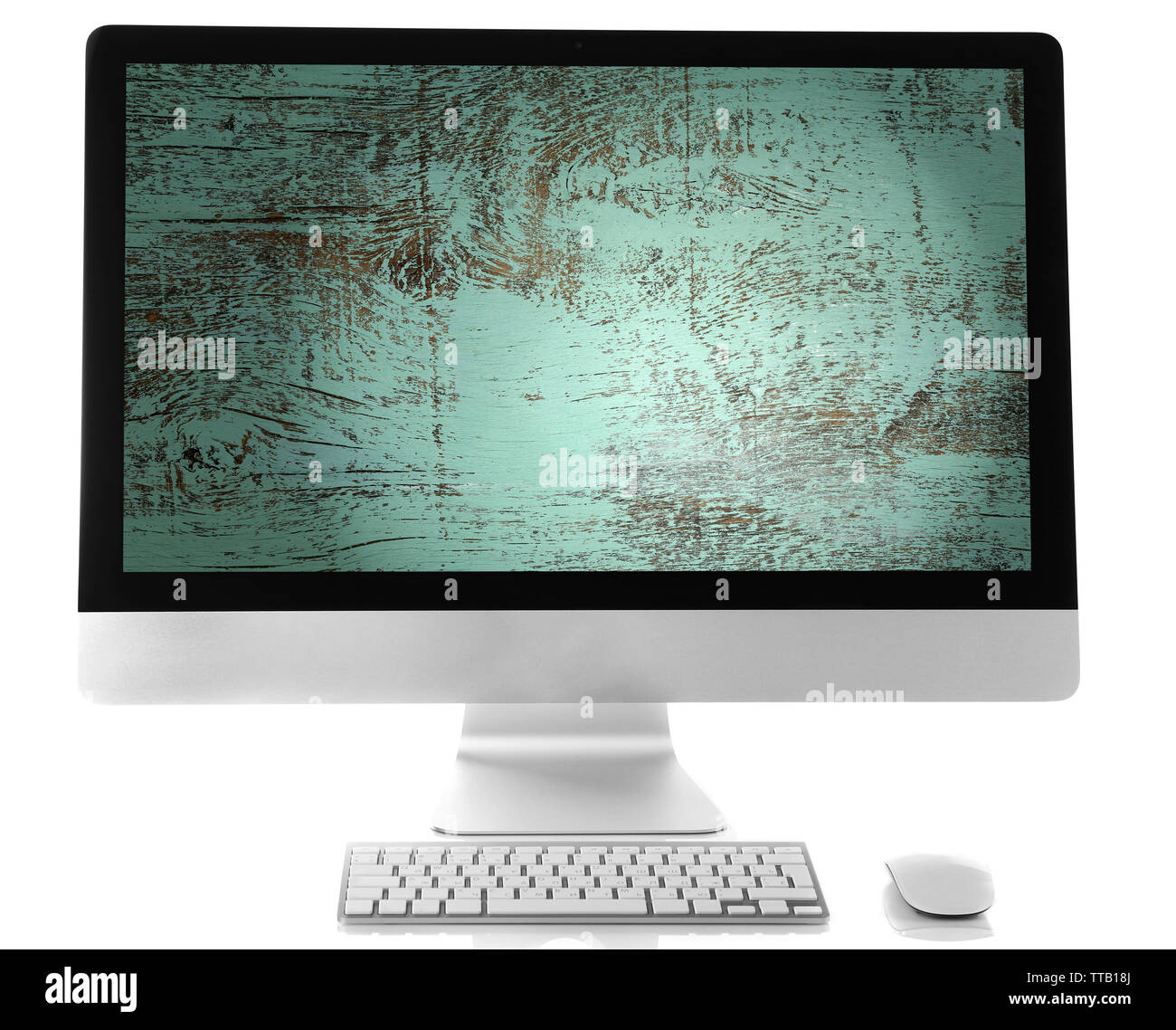 Modern computer isolated on white Stock Photo - Alamy