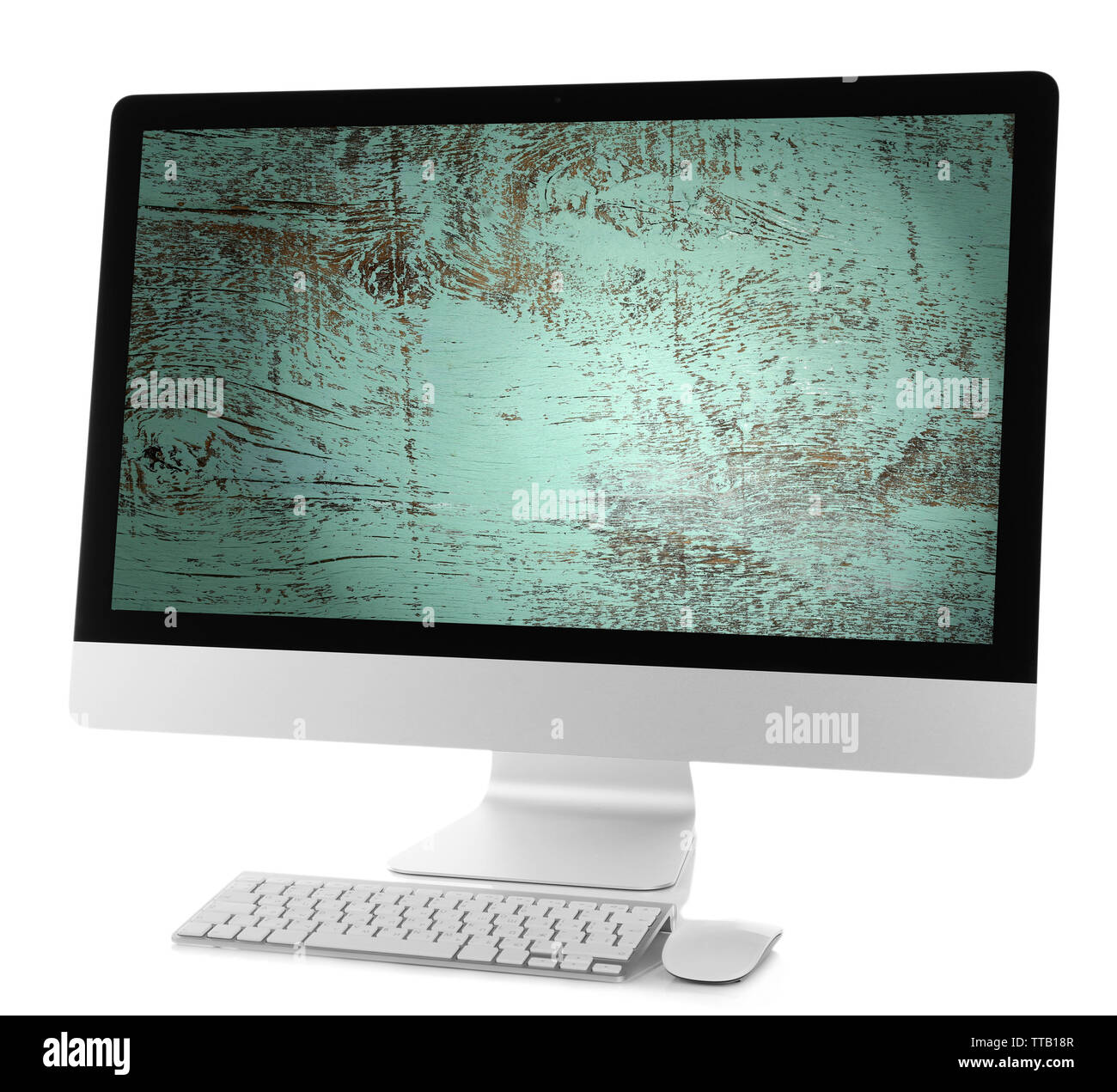 Modern computer isolated on white Stock Photo - Alamy