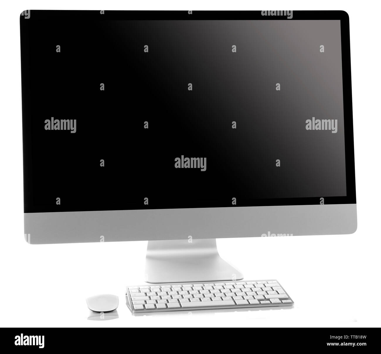 Modern computer isolated on white Stock Photo - Alamy