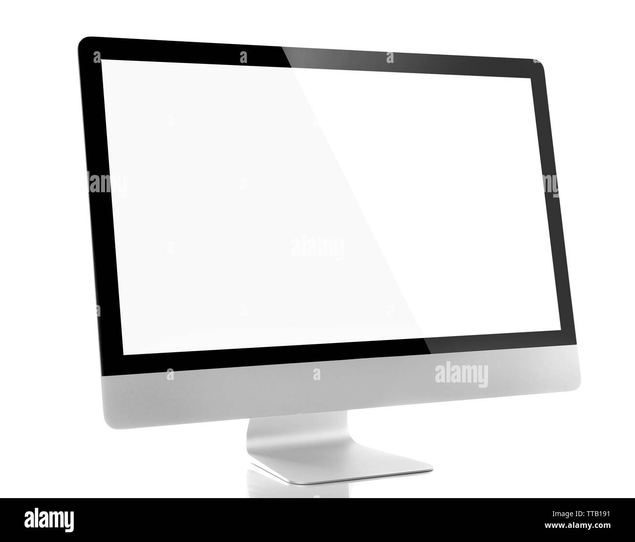 Modern computer isolated on white Stock Photo - Alamy