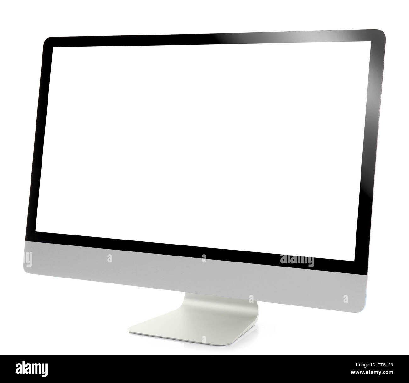Modern computer isolated on white Stock Photo - Alamy