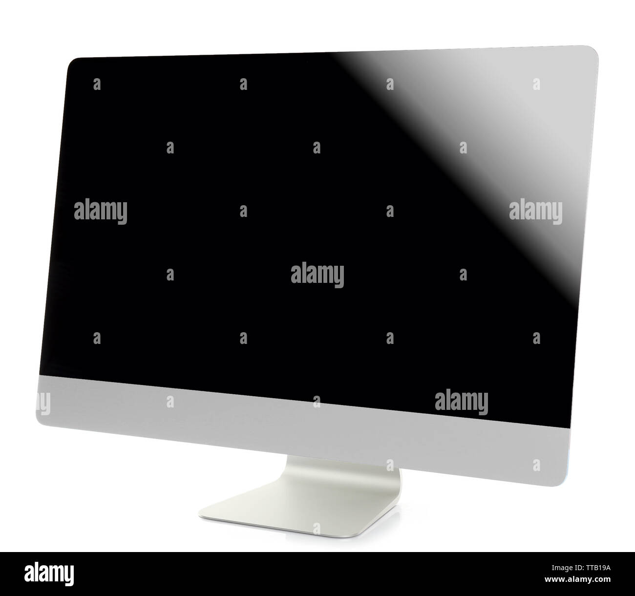 Modern computer isolated on white Stock Photo - Alamy