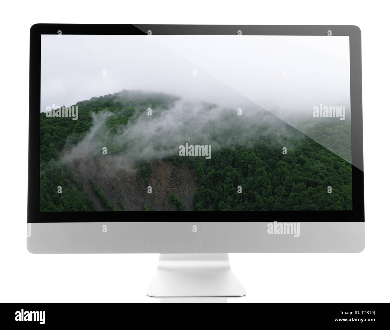 Modern computer isolated on white Stock Photo - Alamy