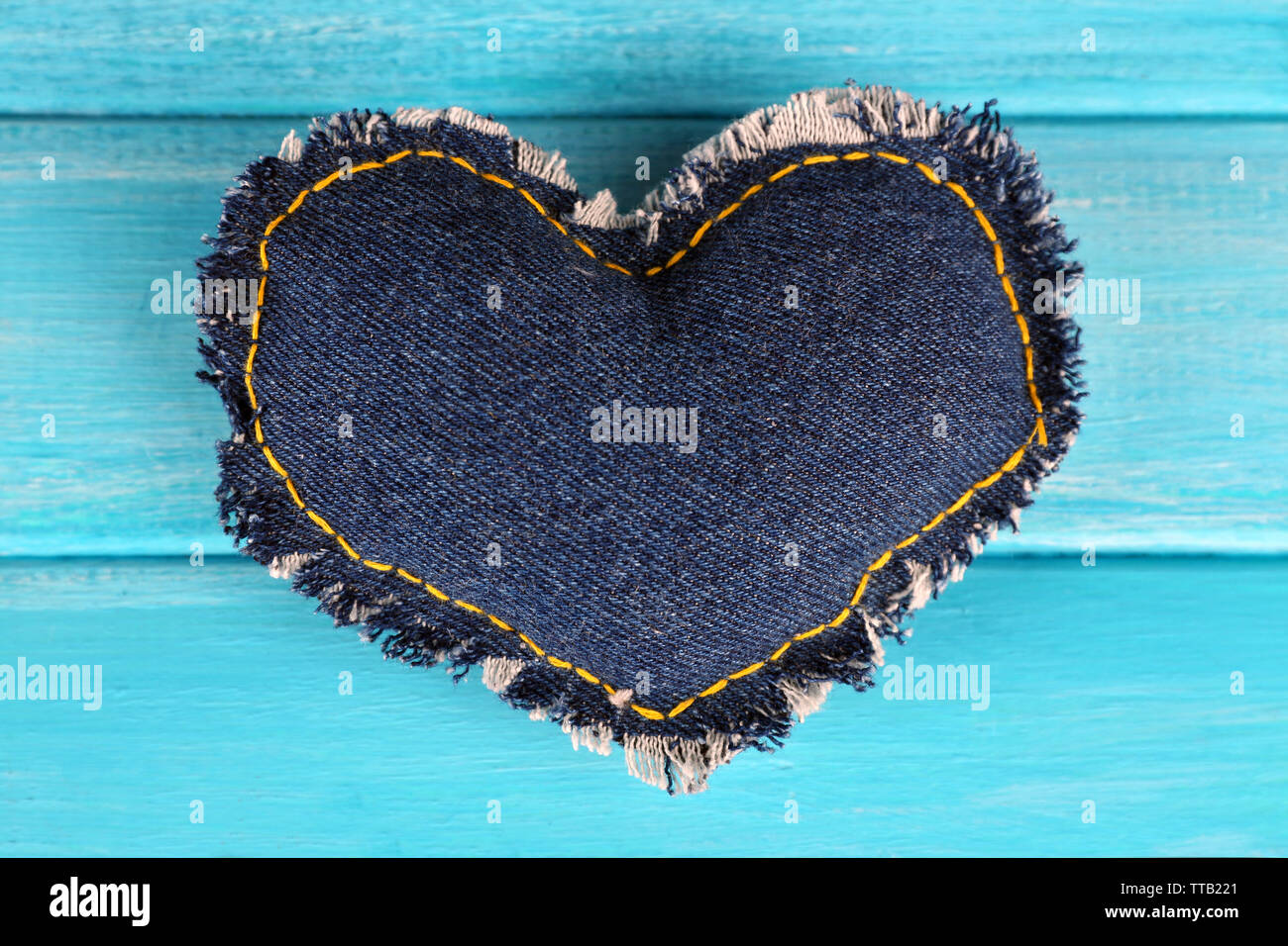 Denim heart hi-res stock photography and images - Alamy