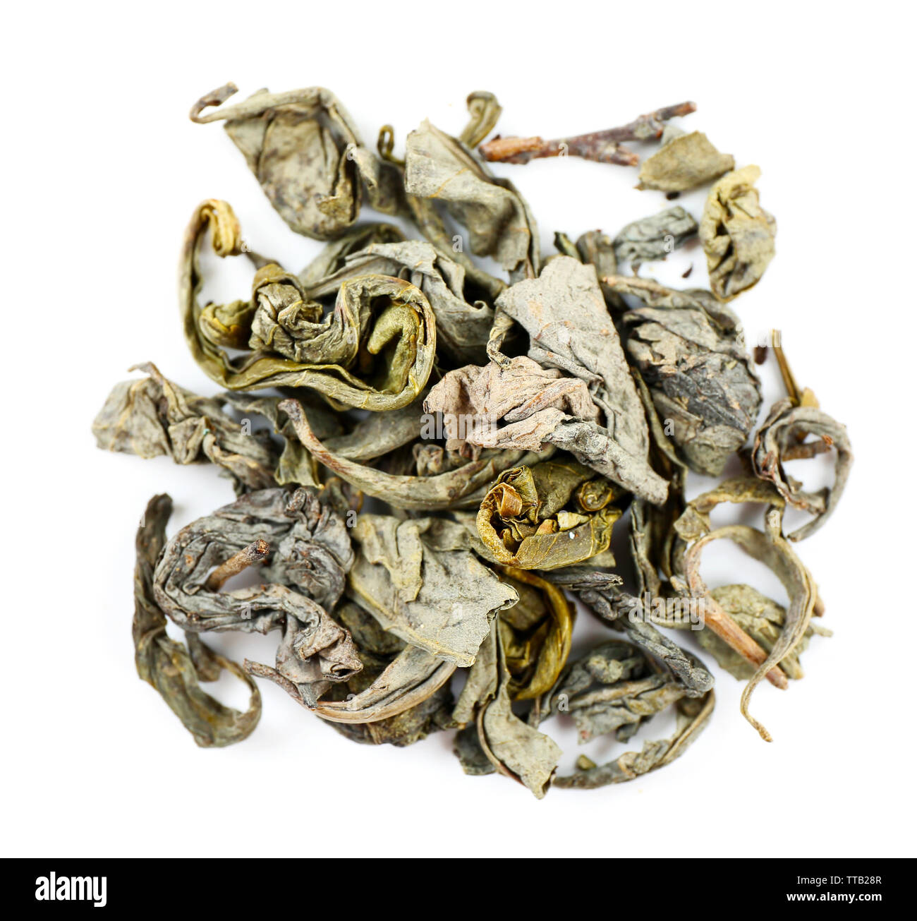 Pile of herbal tea isolated on white Stock Photo - Alamy